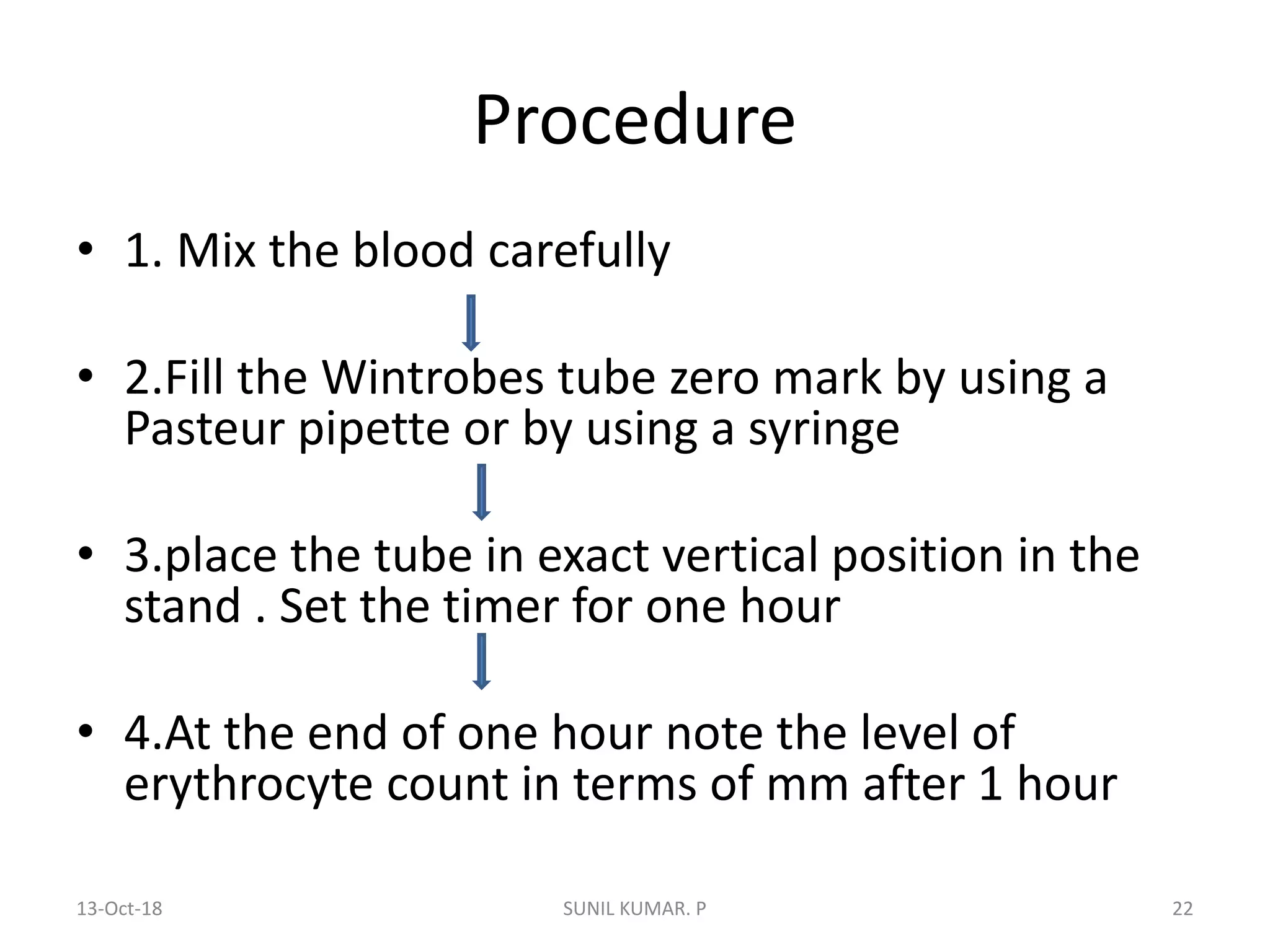 Erythrocyte Sedimentation Rate Esr Ppt