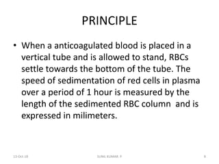 Erythrocyte Sedimentation Rate (ESR) | PPTX | Blood Disorders ...