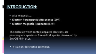 ESR Spectrophotometry | PPT