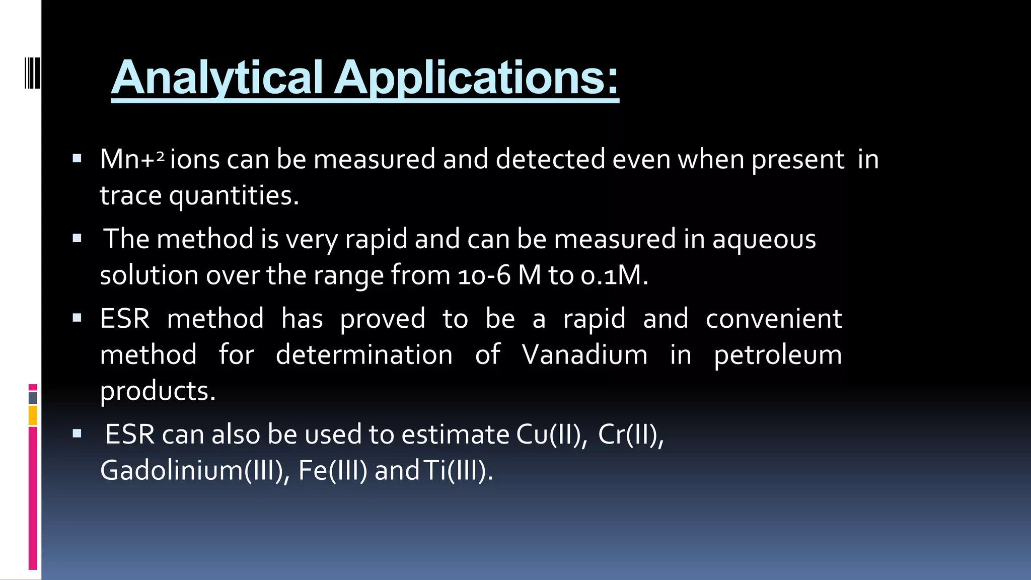 Electron spin resonance(ESR) spectroscopy | PPTX