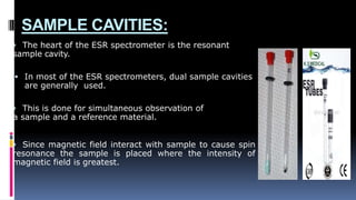 Electron spin resonance(ESR) spectroscopy | PPTX