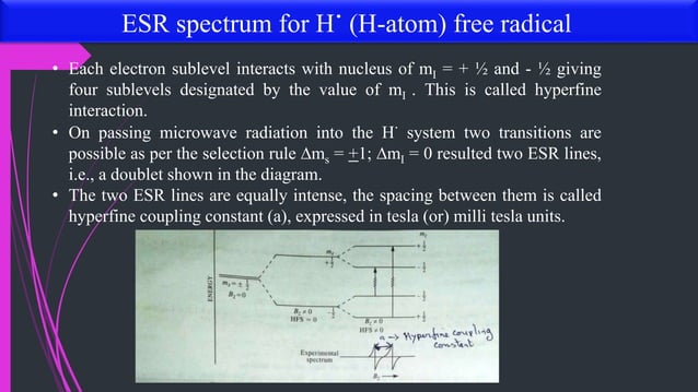 Electron Spin Resonance Spectroscopy | PPTX