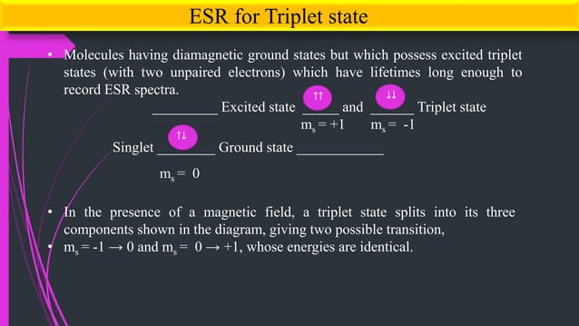 Electron Spin Resonance Spectroscopy | PPTX