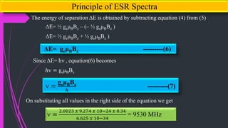 Electron Spin Resonance Spectroscopy | PPTX
