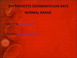 ESR.pptx | Blood Disorders | Diseases and Conditions
