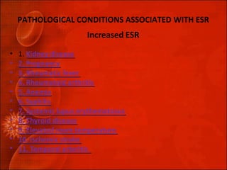 ESR.pptx | Blood Disorders | Diseases and Conditions