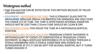 erythrocyte sedimentation rate(ESR) .pptx