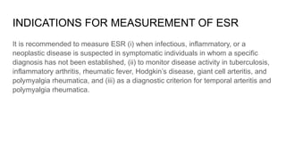 ESR for dmlt students, for practical purpose | PPTX