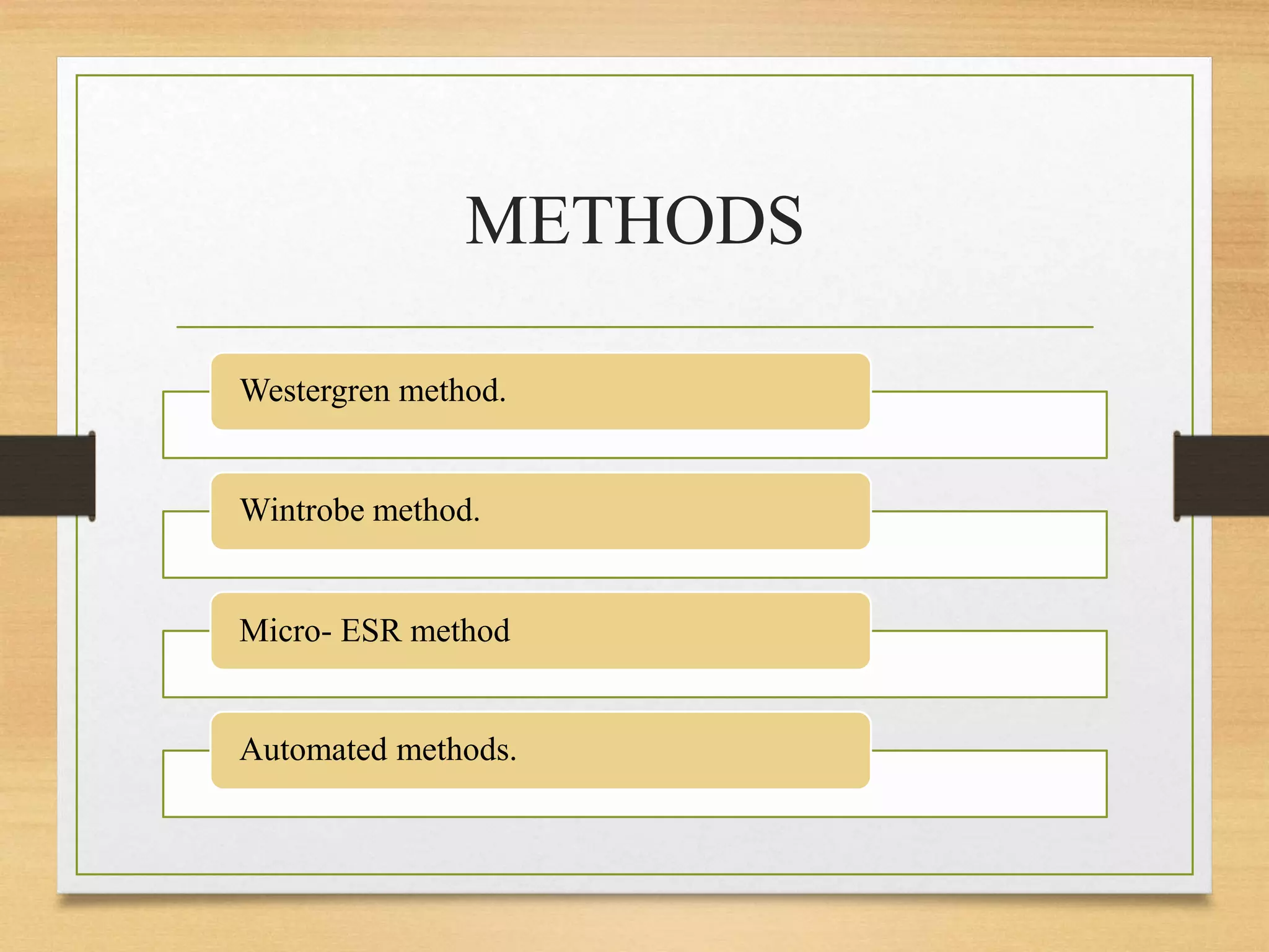 Esr method, principle and interpretation | PPTX