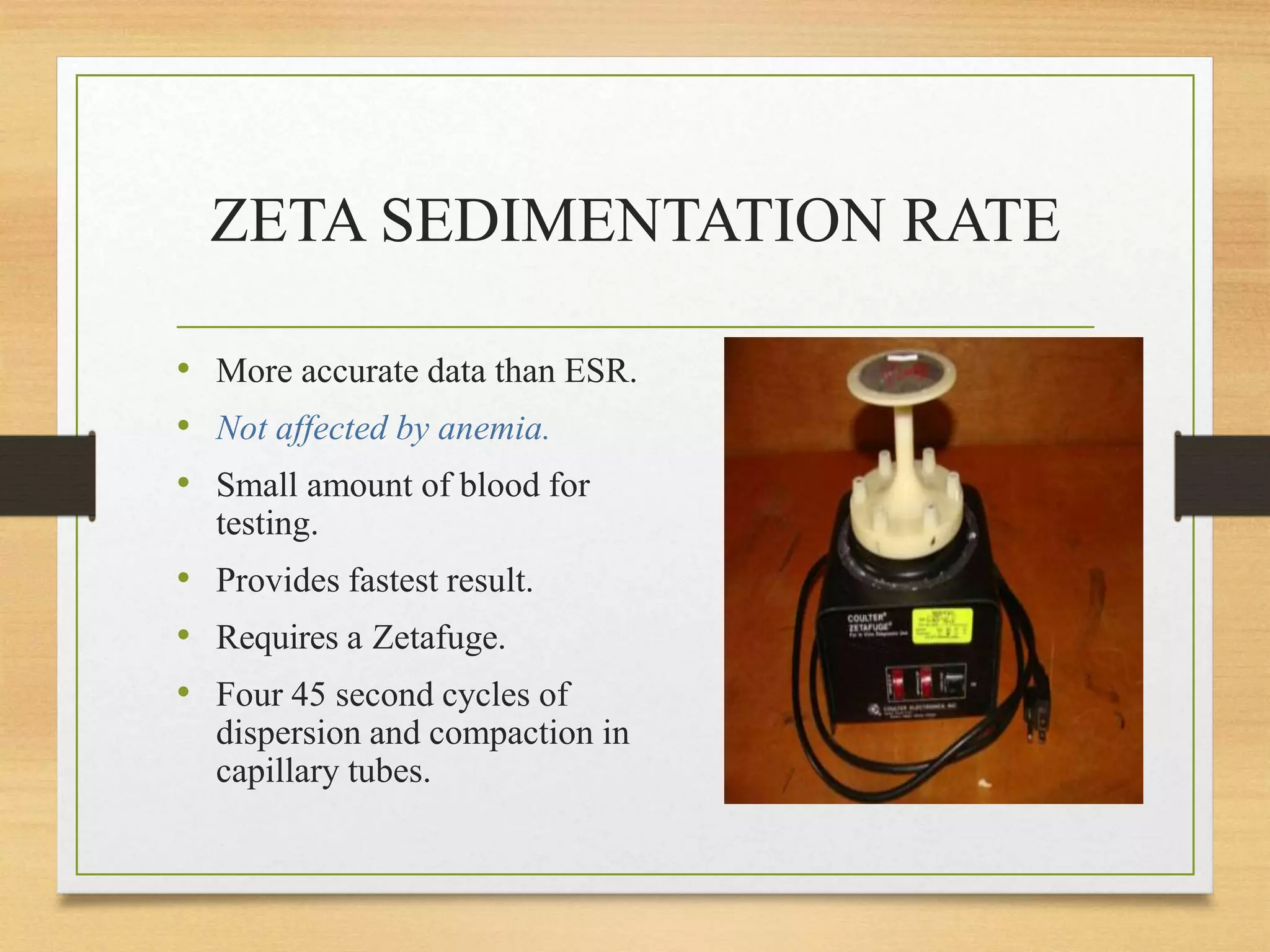 Esr method, principle and interpretation | PPTX