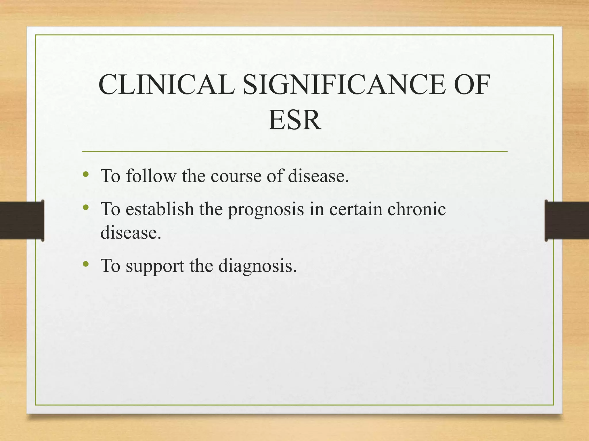 Esr method, principle and interpretation | PPTX