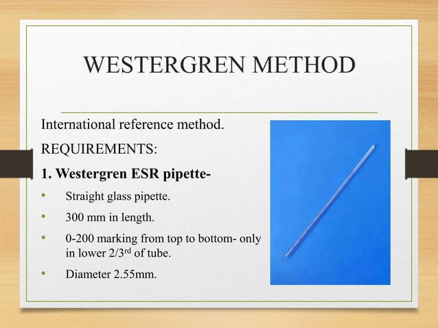Esr method, principle and interpretation | PPTX