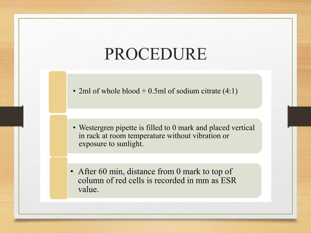 Esr method, principle and interpretation | PPTX