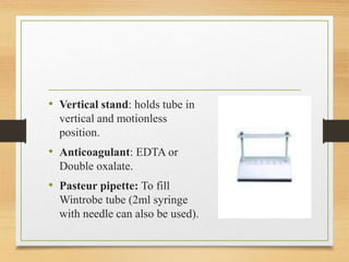 Esr method, principle and interpretation | PPTX