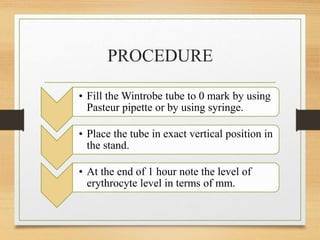 Esr method, principle and interpretation | PPTX