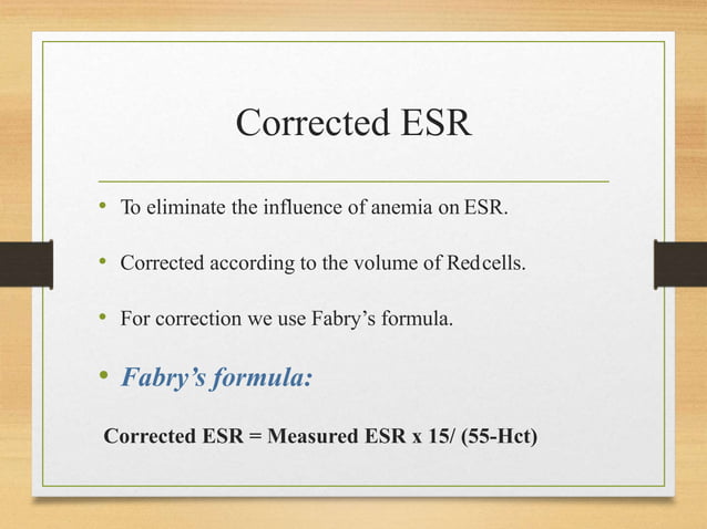 Esr method, principle and interpretation | PPTX