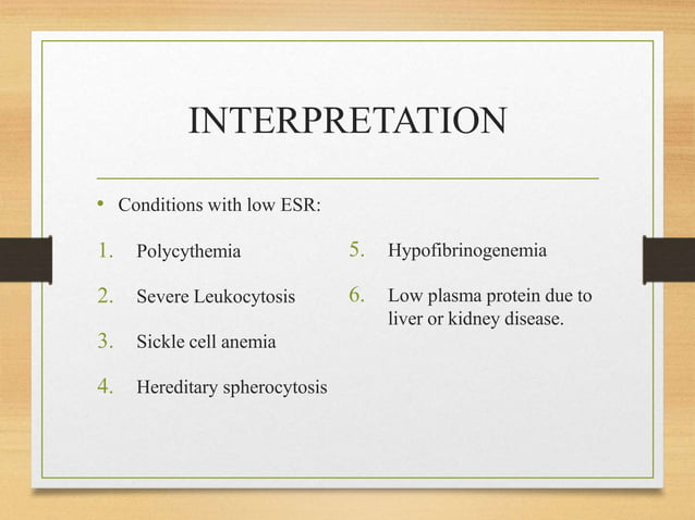 Esr method, principle and interpretation | PPTX