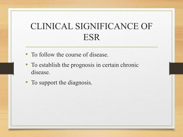 Esr method, principle and interpretation | PPTX