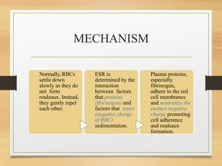 Esr method, principle and interpretation | PPTX