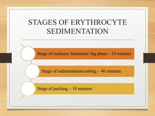 Esr method, principle and interpretation | PPTX