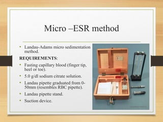 Esr method, principle and interpretation | PPT