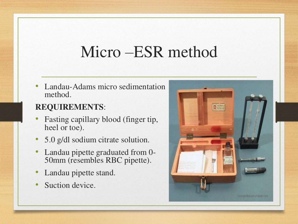 Esr Method Principle And Interpretation