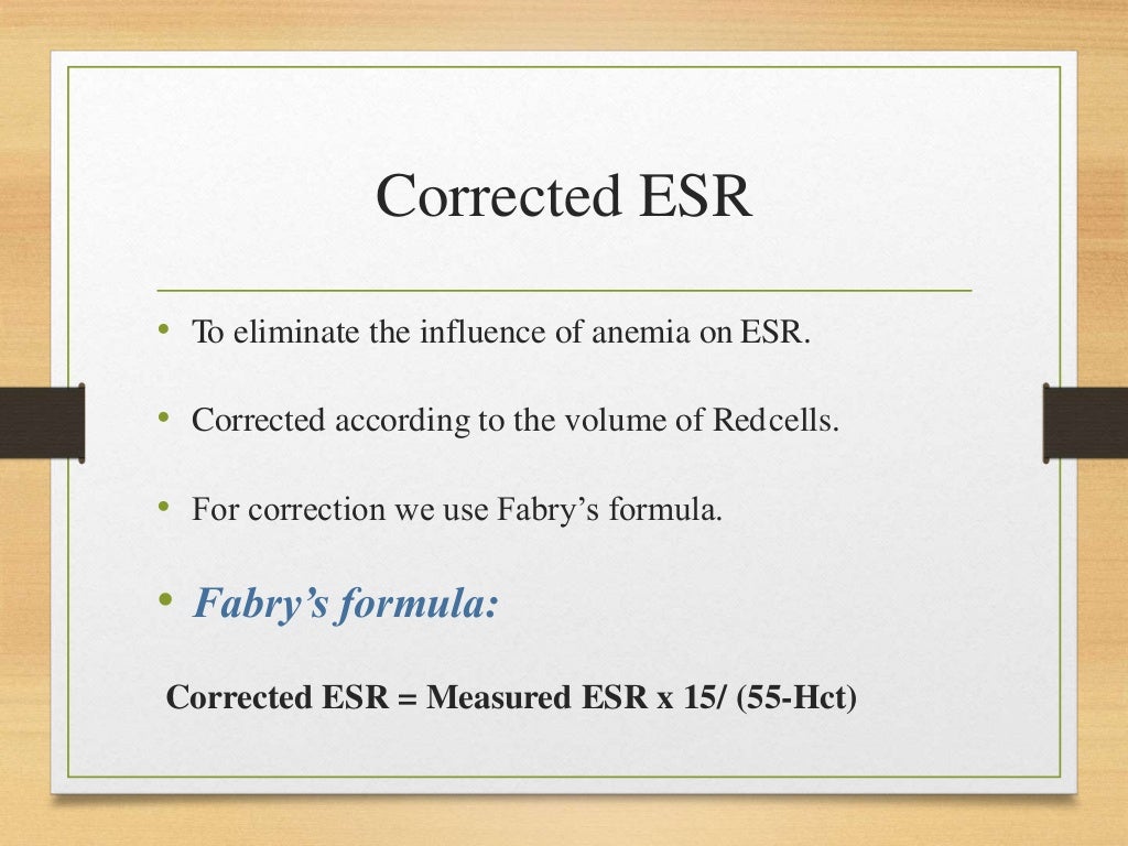 Esr Method Principle And Interpretation