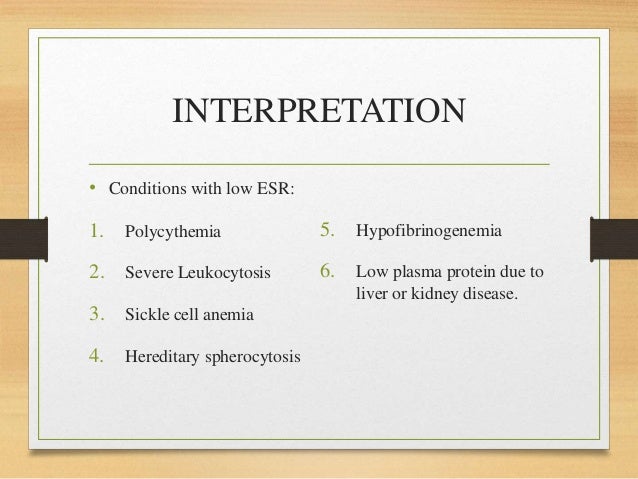 Esr method, principle and interpretation