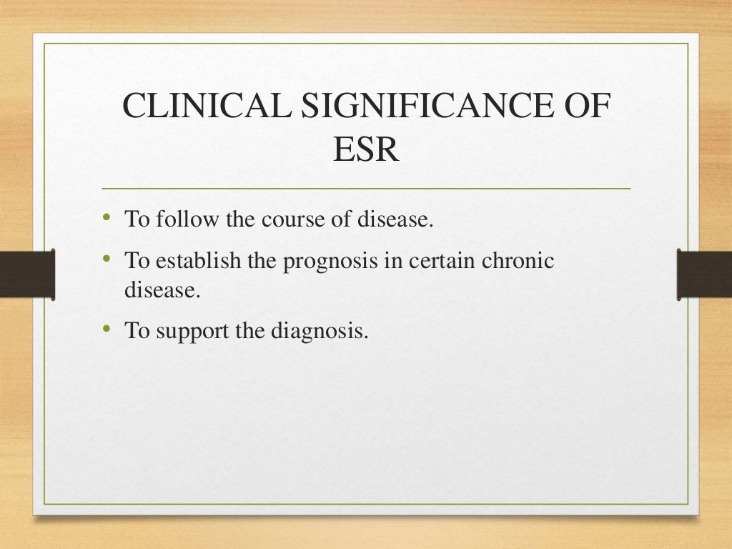 Esr method, principle and interpretation