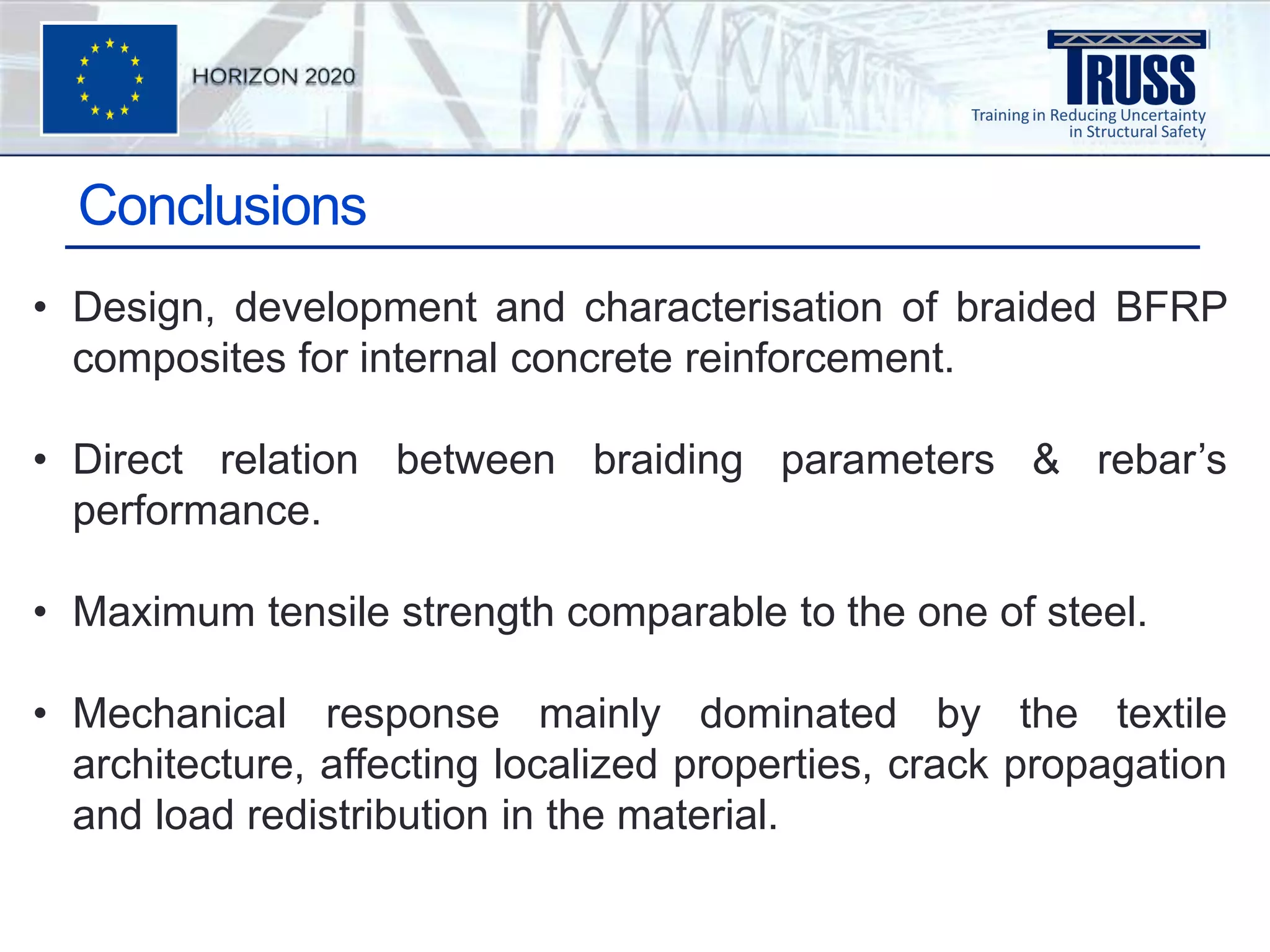 "Mechanical characterisation of braided BFRP rebars for internal ...