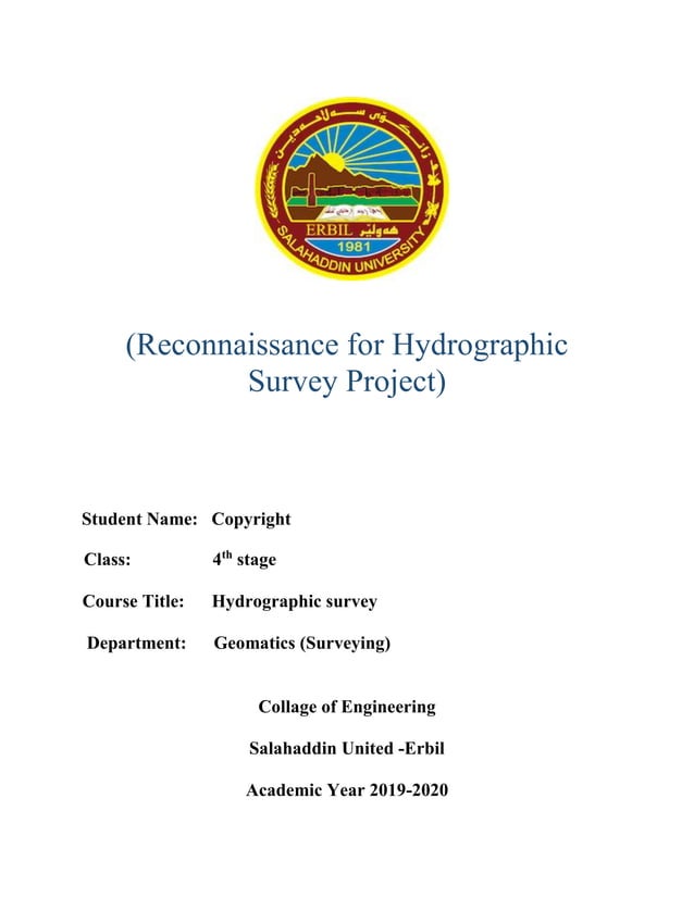 Reconnaissance for Hydrographic Survey Project | PDF | Geography | Science