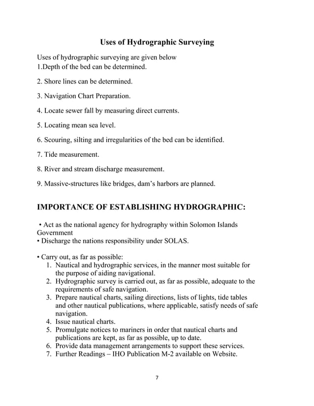 Reconnaissance for Hydrographic Survey Project | PDF | Geography | Science