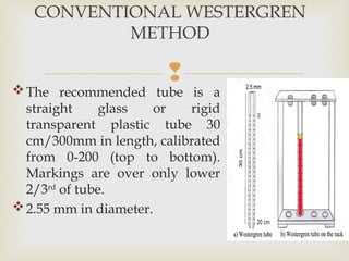 Erythrocyte sedimentation rate AND PCV. | PPT