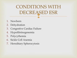 Erythrocyte sedimentation rate AND PCV. | PPT
