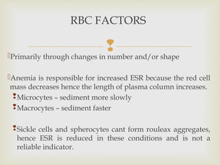 Erythrocyte sedimentation rate AND PCV. | PPT