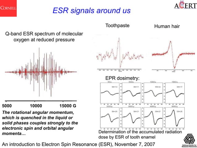 Intro to EPR spectroscopy | PPT | Chemistry | Science
