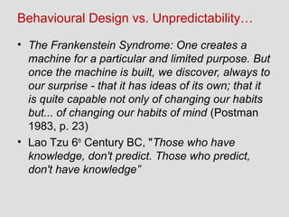 Technological determinism and behaviour change | PPT | Technology & Computing