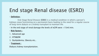 Case presentation on ESRD | PPTX