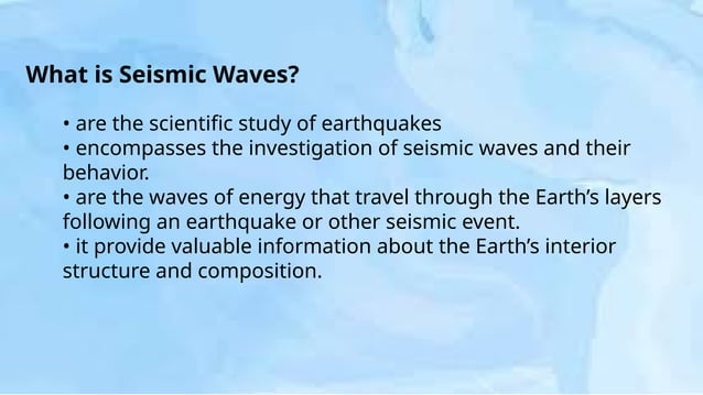 Seismology: The Study pf Seismic Waves.pptx