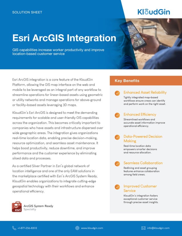 Esri ArcGIS Integration for Enterprise Asset Management | KloudGin | PDF