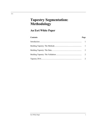 Esri data-tapestry-segmentation | PDF