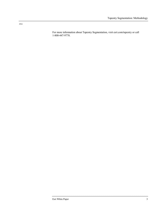 Esri data-tapestry-segmentation | PDF