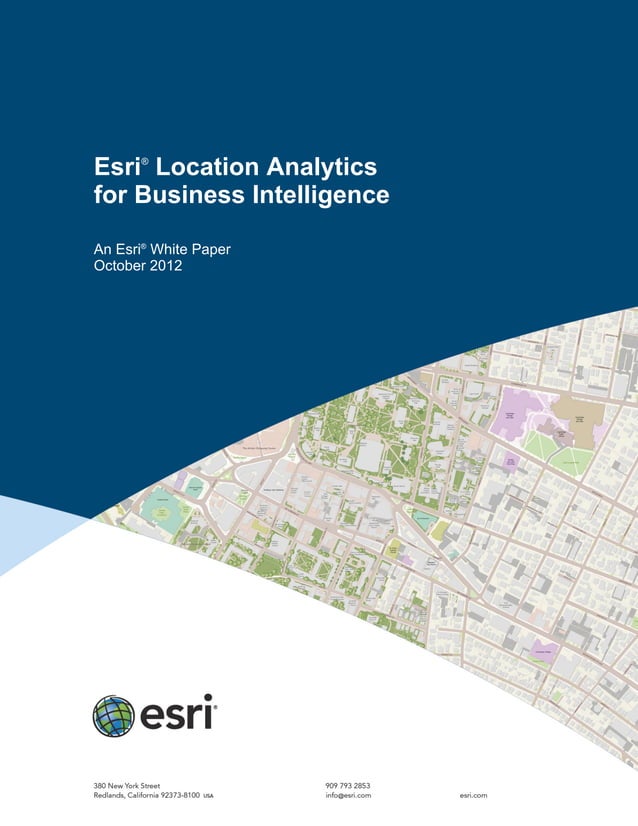 Esri Location Analytics For Business Intelligence Pdf