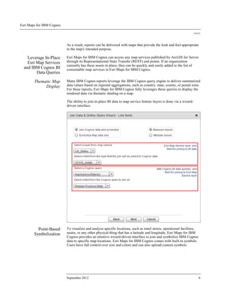 Esri Maps for IBM Cognos | PDF | Web Development | Internet