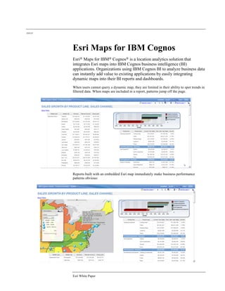 Esri Maps for IBM Cognos | PDF | Web Development | Internet