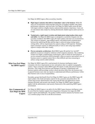 Esri Maps for IBM Cognos | PDF | Web Development | Internet