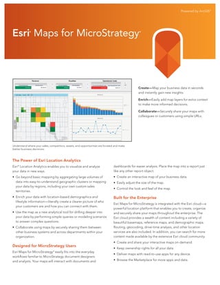 Esri Maps for MicroStrategy | PDF