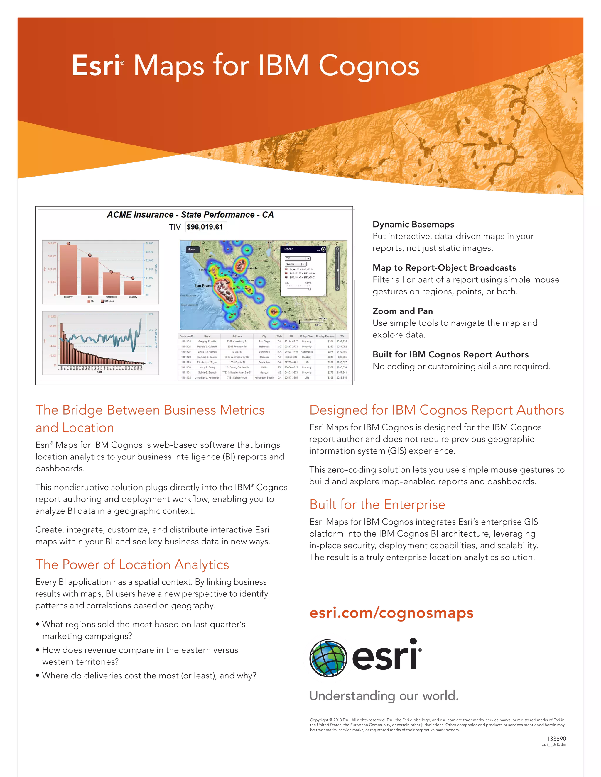 Esri Maps for IBM Cognos | PDF