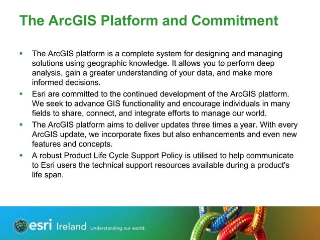 Esri Ireland "ArcGIS - The Platform Story" Roadmap Session - Eamonn ...