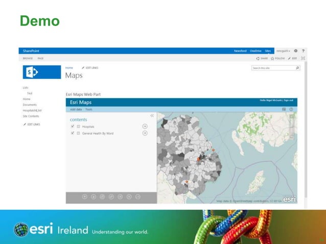 Esri Ireland "ArcGIS - The Platform Story" Esri maps for Sharepoint ...